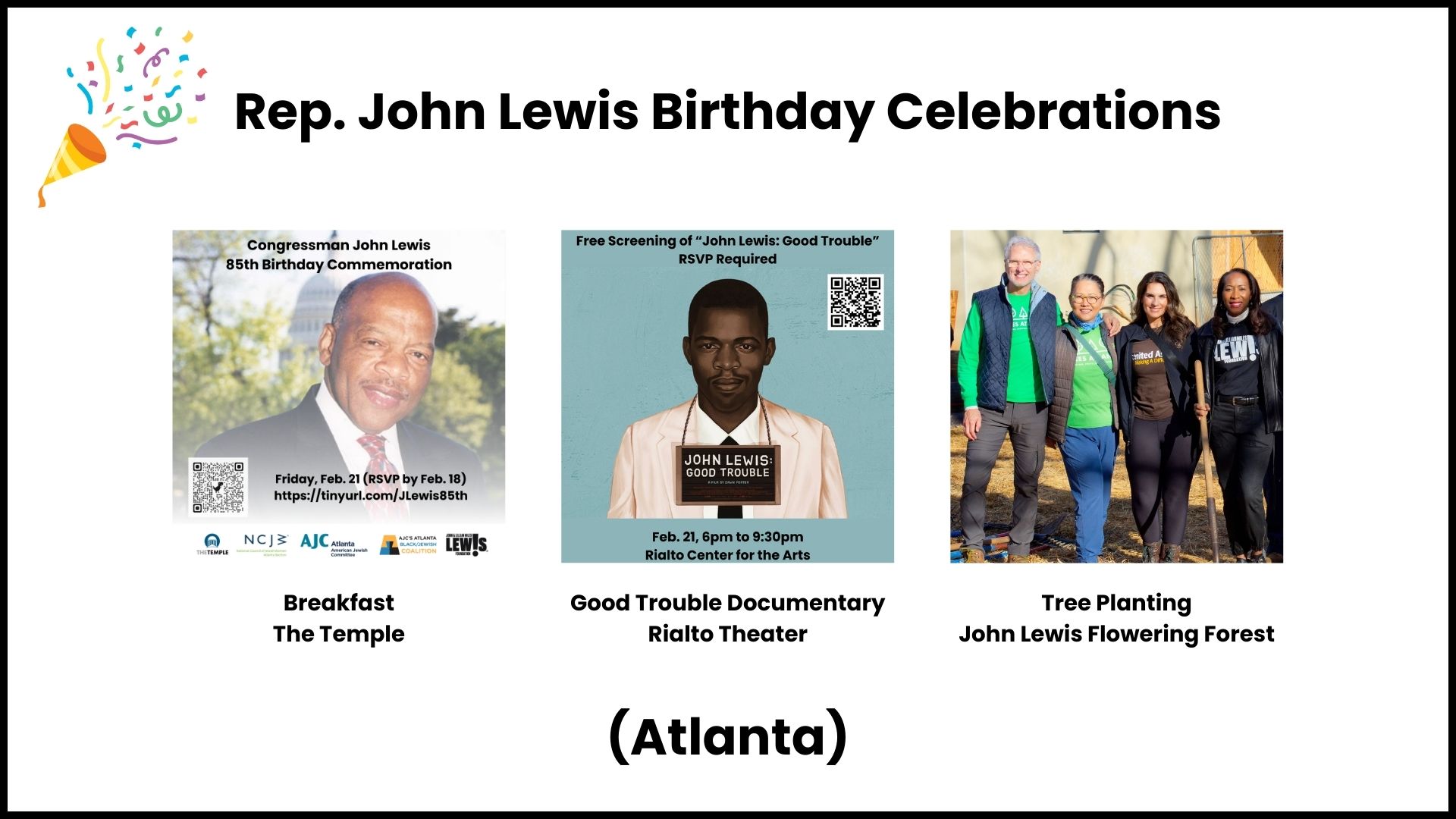 Rep. John Lewis Birthday Celebrations (Atlanta)